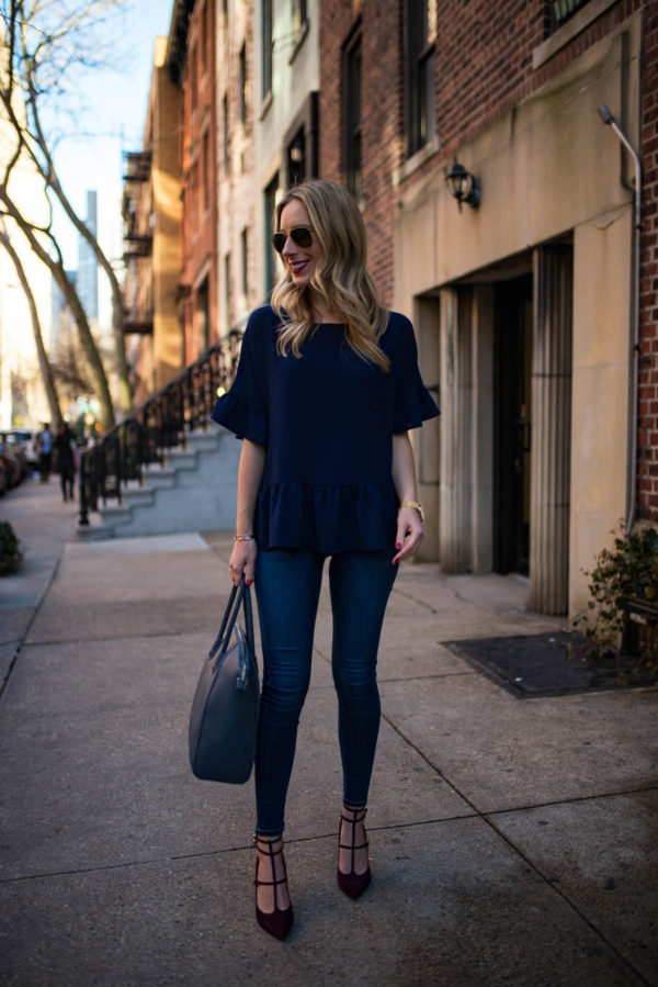 10 Navy Tops For Spring Under $100 - Katie's Bliss