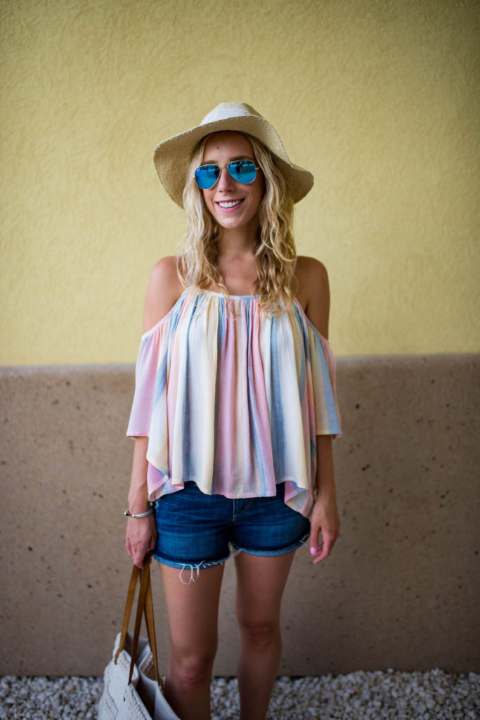 Colorful Cold Shoulder Top - Katie's Bliss