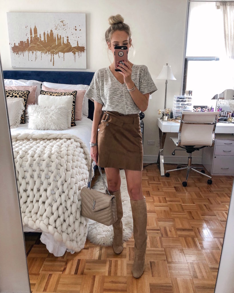 How To Style Short Skirts For Fall Weather - Katie's Bliss